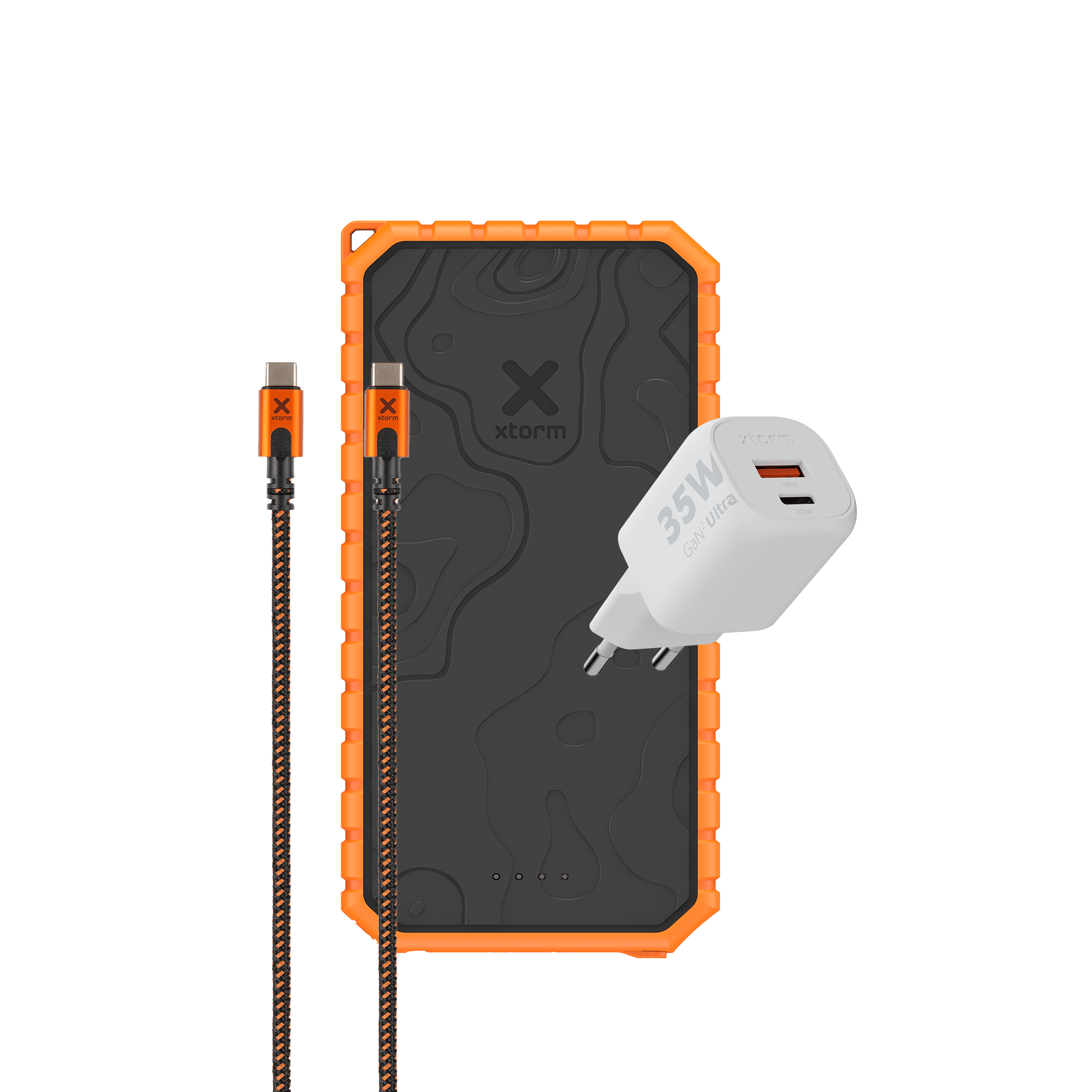 Rugged Power Bank 20.000 mAh+ Rugged USB-C PD 100W Cable + 35W Fastcha ...